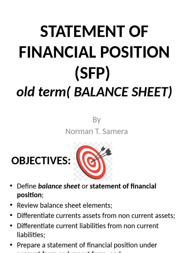 Lesson1 Statement of Financial Position | PDF
