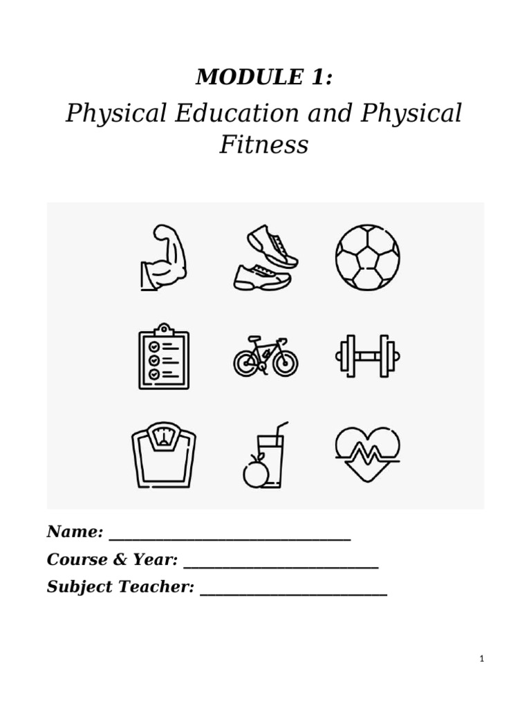 Module 1 Pe Physical Fitness | PDF | Physical Fitness | Body Mass Index