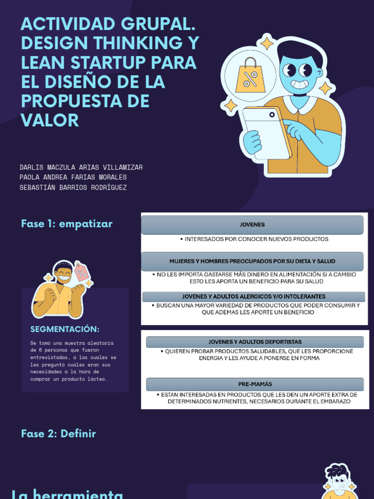 Actividad Grupal. Design Thinking y Lean Startup para El Diseño de La Propuesta de Valor | PDF