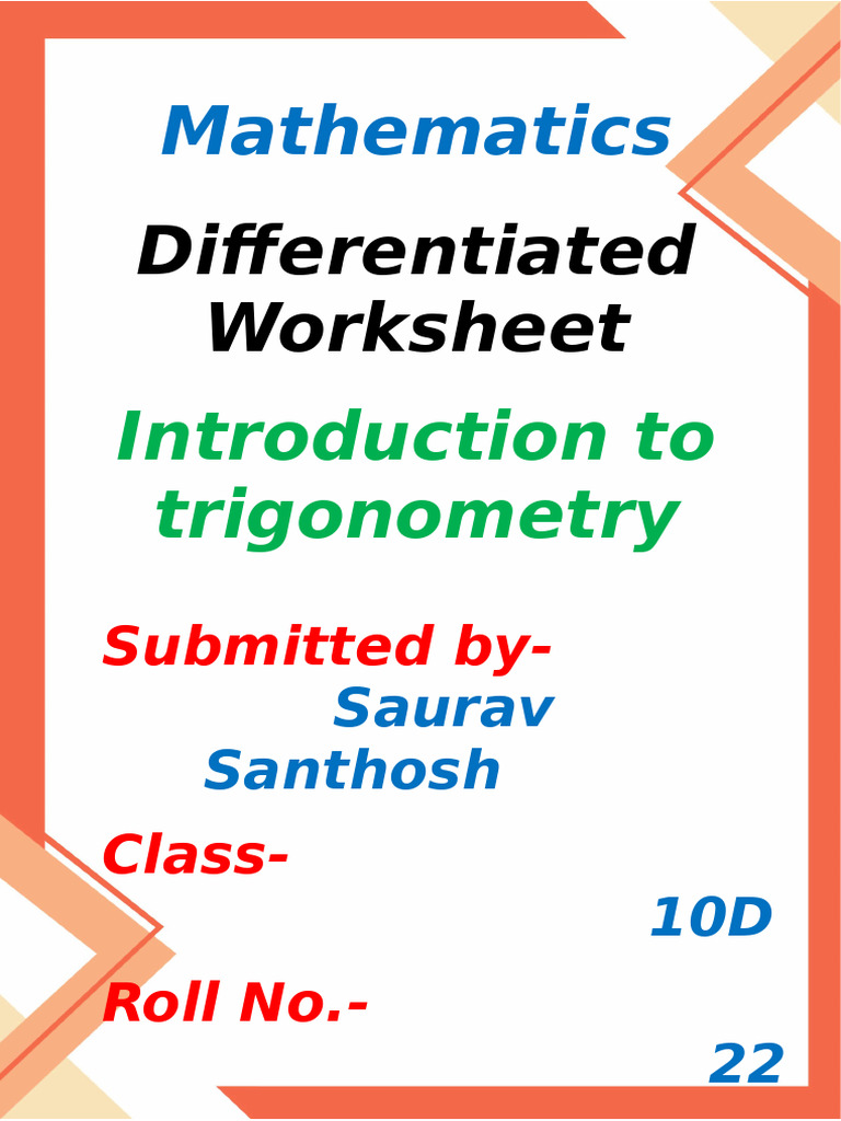 Trignometry Page Cover | PDF
