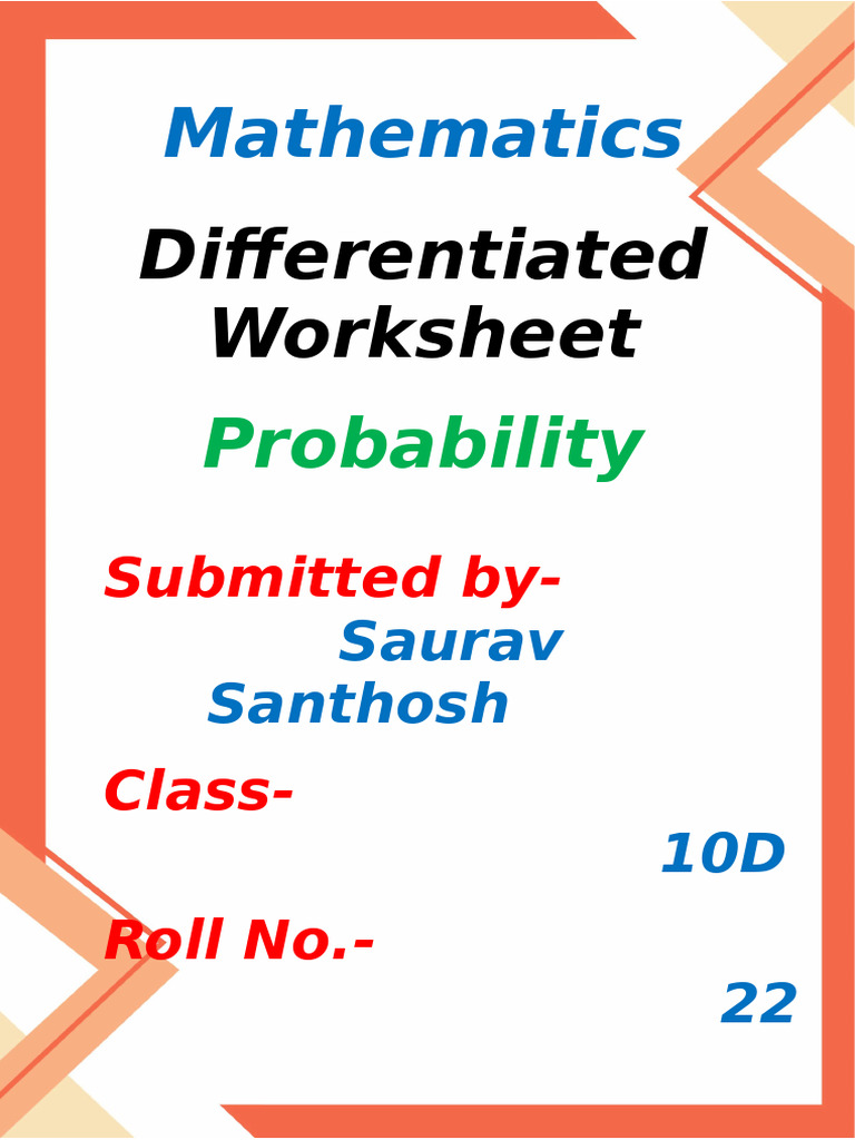 Probability Page Cover | PDF