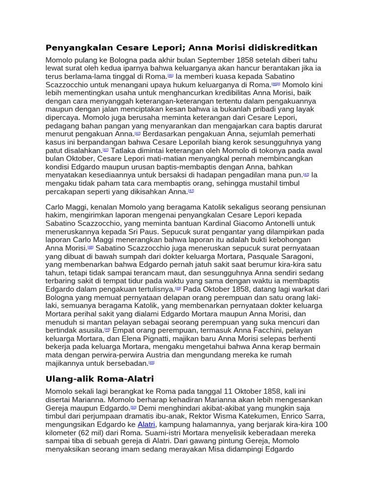 Penyangkalan Cesare Lepori | PDF