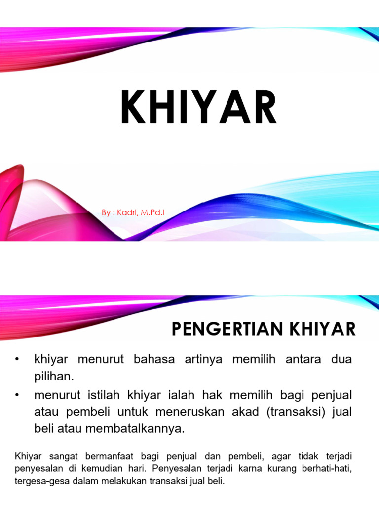 Khiyar | PDF