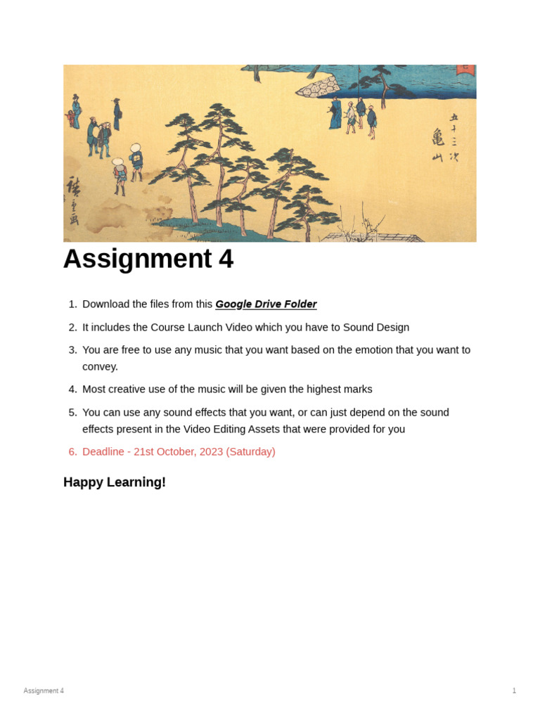 04.assignment 04 - Sound Design | PDF