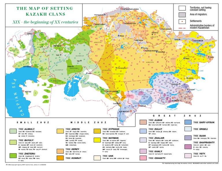 Kazakh Tribal Map | PDF