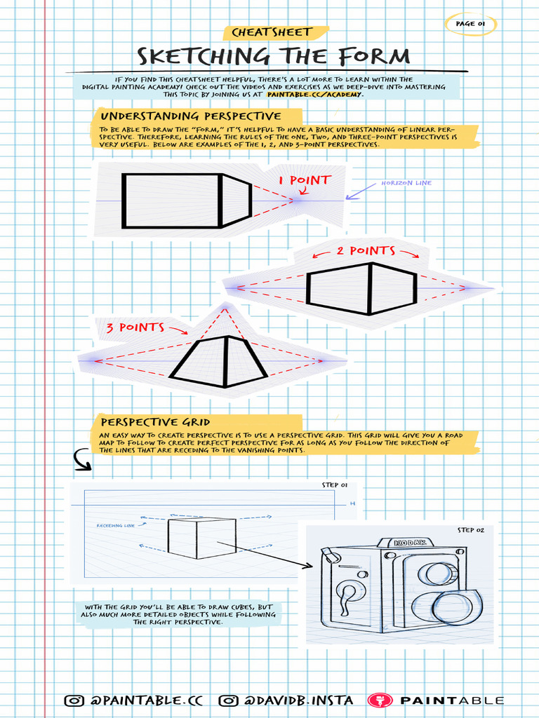 Sketching The Form Cheatsheet | PDF