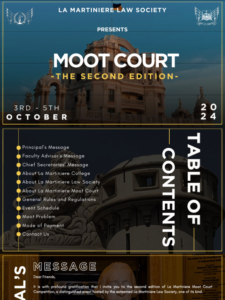 La Martiniere Moot Court 2024 Brochure-The Second Edition | PDF