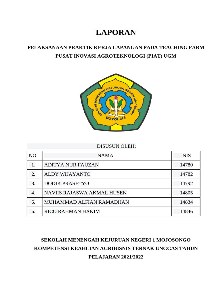 LAPORAN PIAT UGM - ATU (1) (AutoRecovered) | PDF | Indonesia | Business