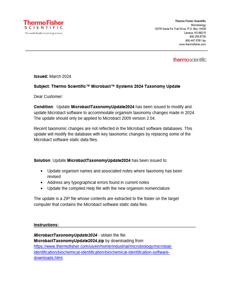 Microbact 2024 Taxonomy Update | PDF Microbact 2024 Taxonomy Update | PDF