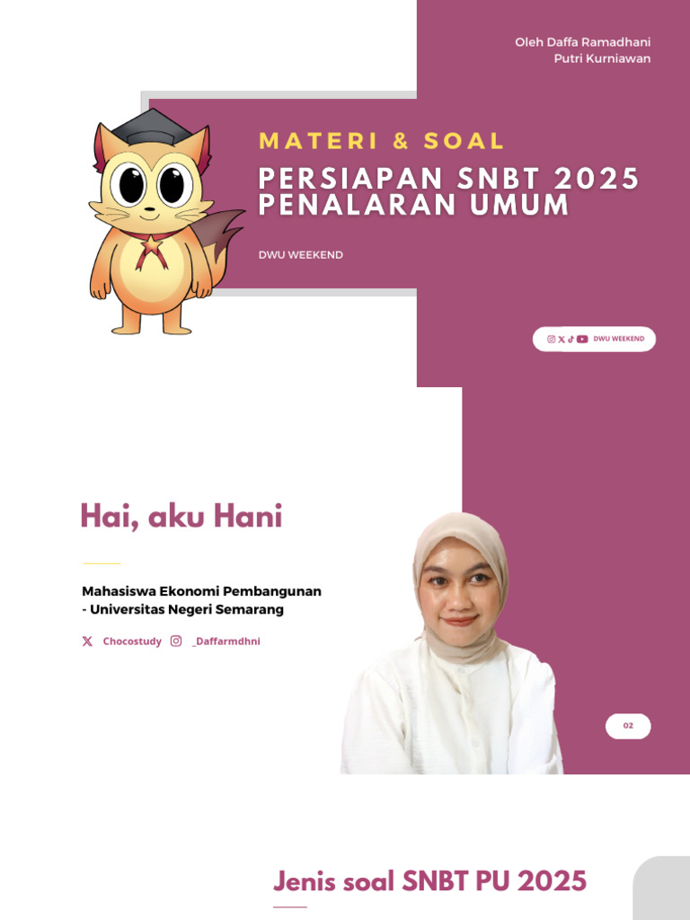 DWU Weekend PPT SNBT 2025 - Bahasa Panda | PDF