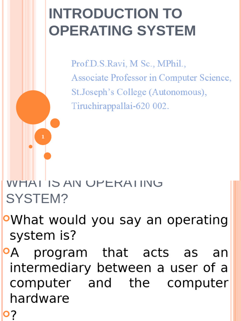DSR OS Introduction | PDF