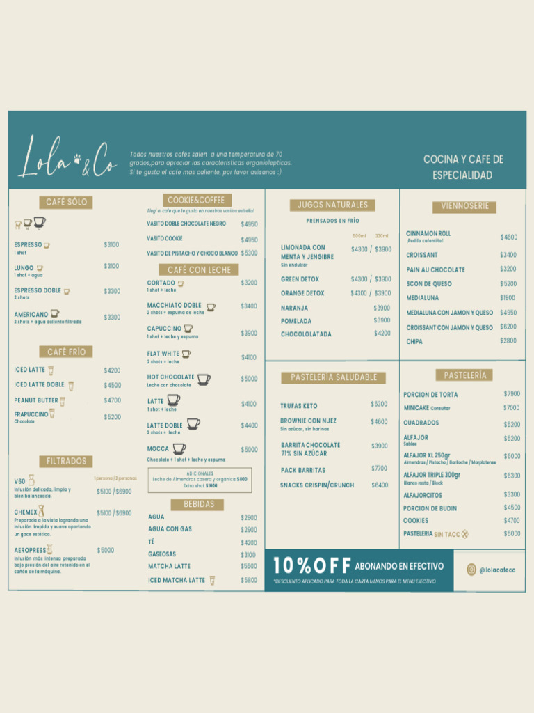 Menu Lola & Co | PDF