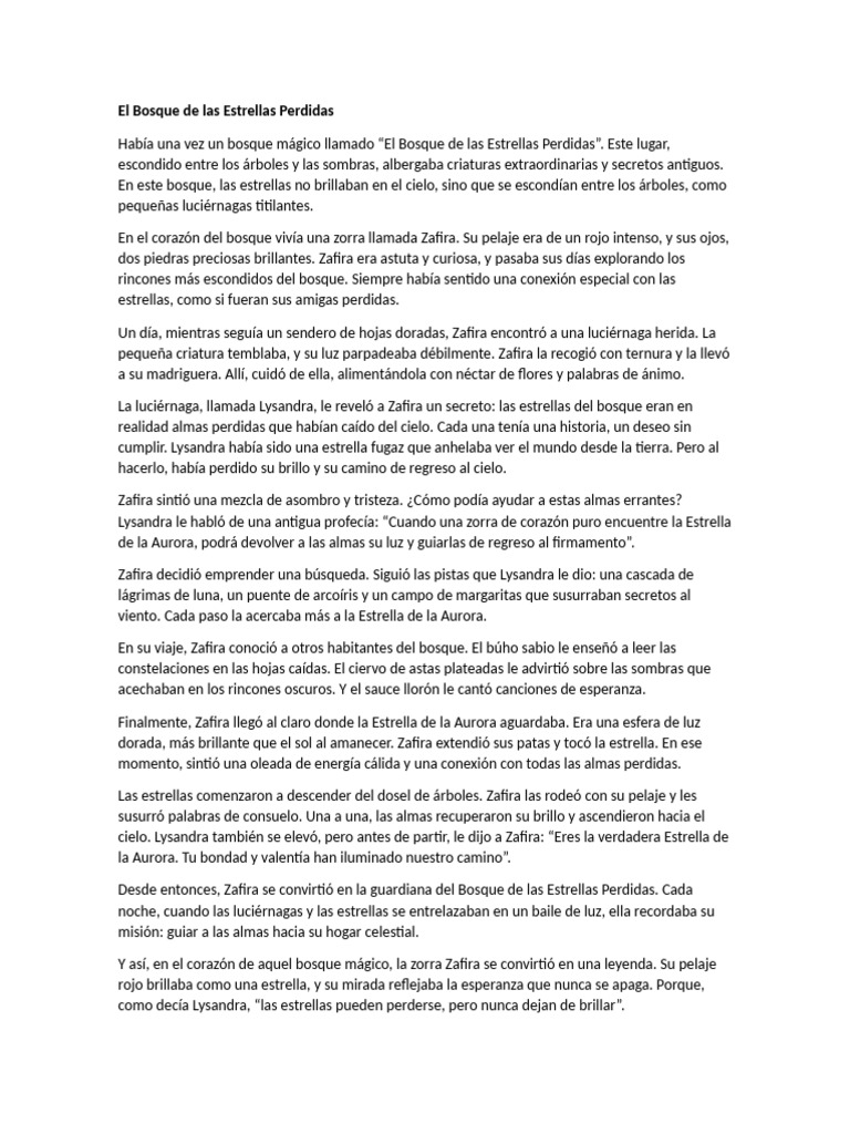 El Bosque de Las Estrellas Perdidas | PDF | Cielo | Poesía