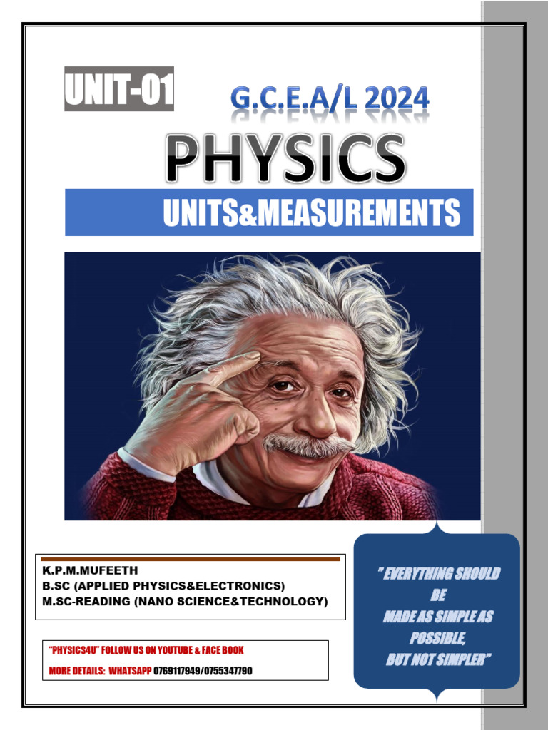 Units&Measurements Tute-01 2024 | PDF