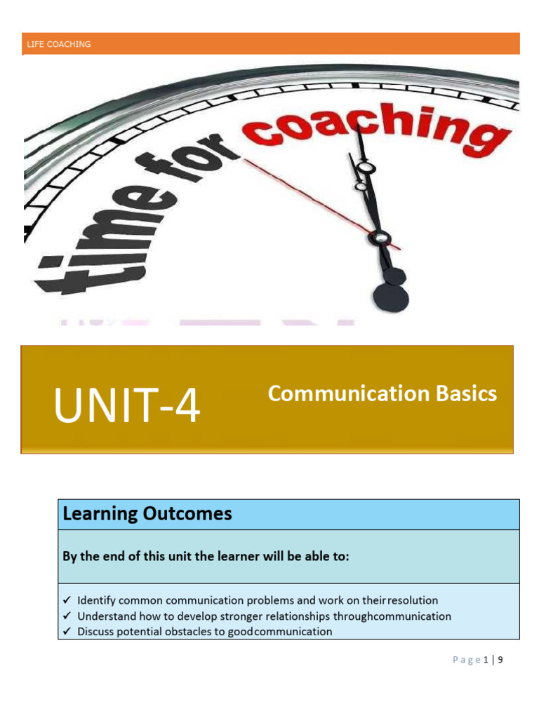 1645021645unit 4 Communication Basics | PDF | Communication | Wellness