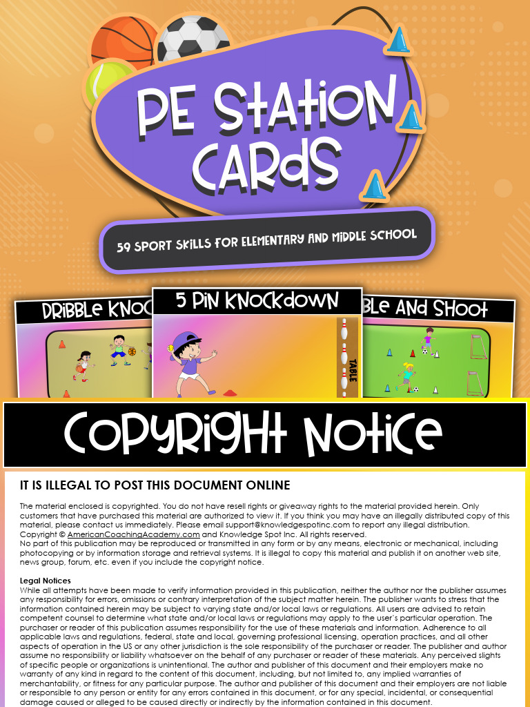 Pe Station Cards 487 | PDF