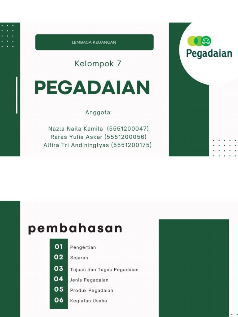 Pegadaian Kel. 7 LK 6F | PDF