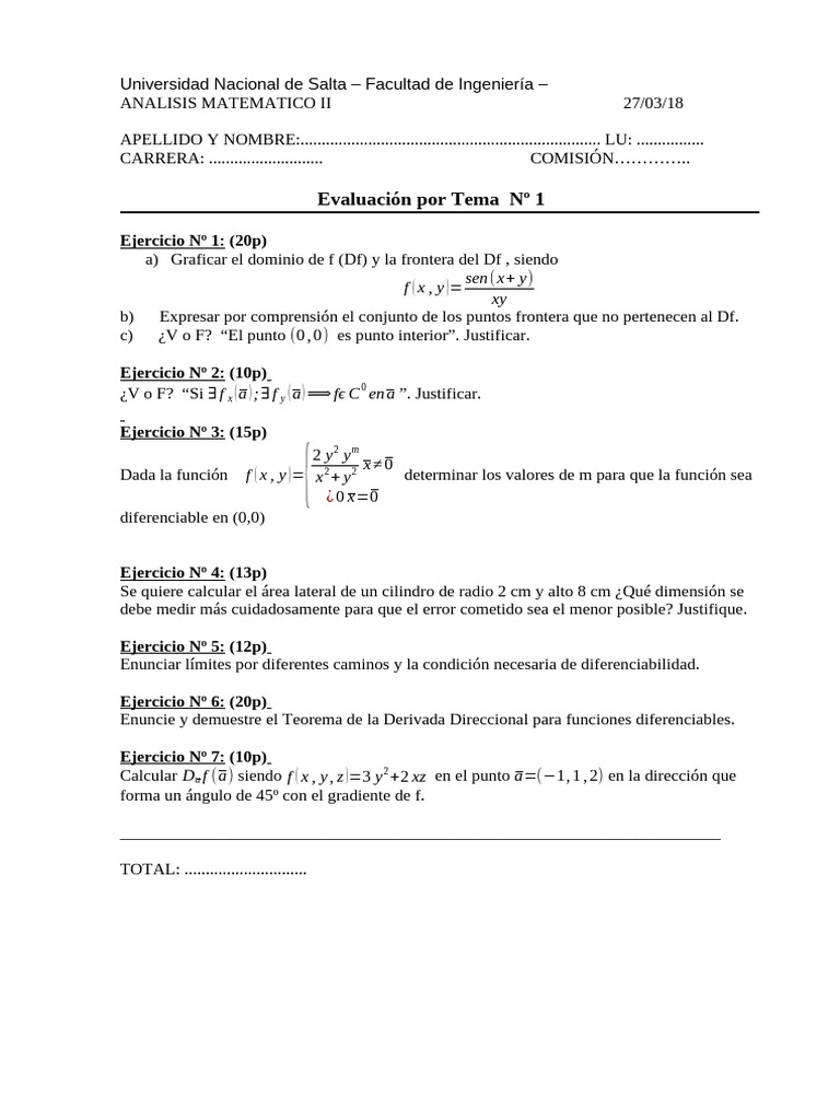 Ev Por Tema 1er Cuat 2018 | PDF