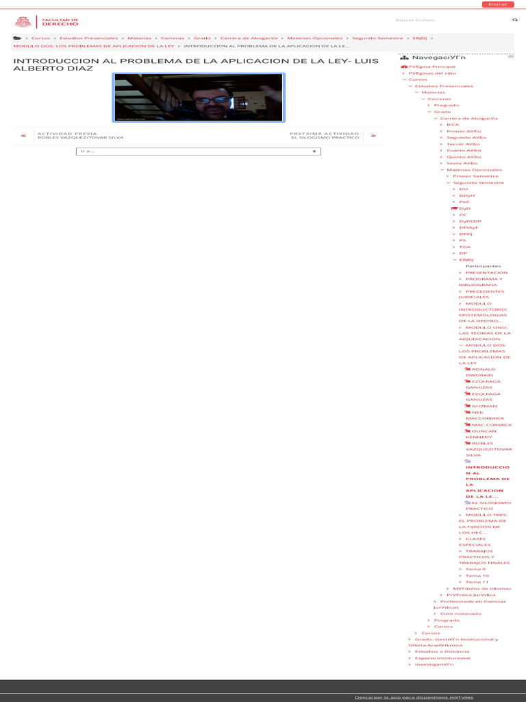 Erjdj: Introduccion Al Problema de La Aplicacion de La Ley - Luis Alberto Diaz | PDF