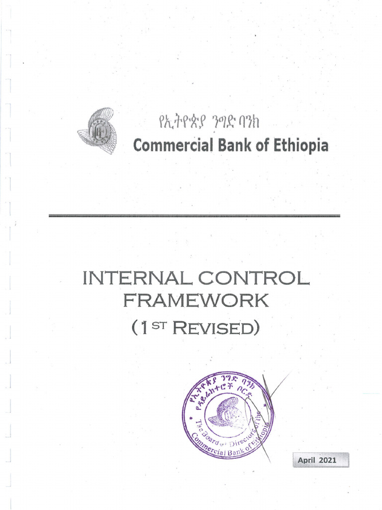 Internal Control Framwork | PDF