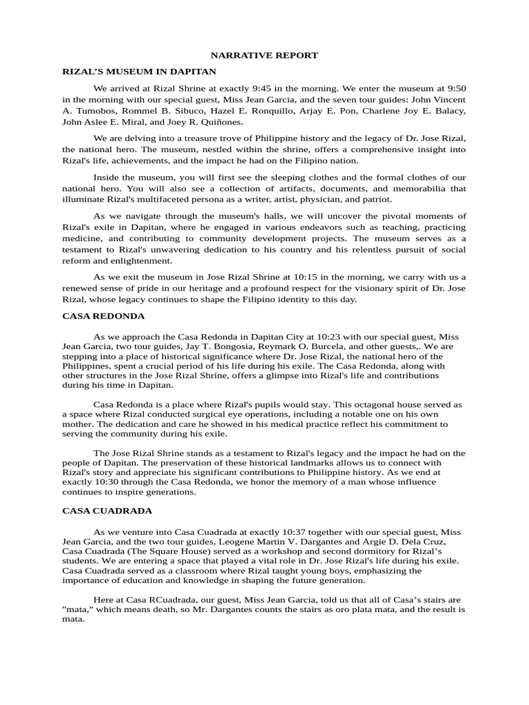 Narrative Report | PDF