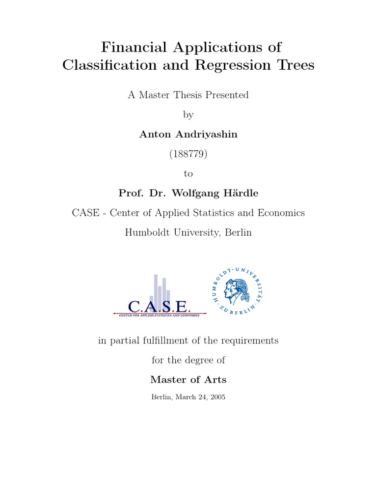 Financial Applications of Classification and Regr | PDF | Cross ...