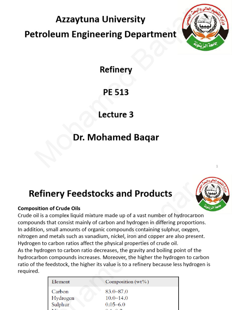 Refinery Lecture 3s | PDF