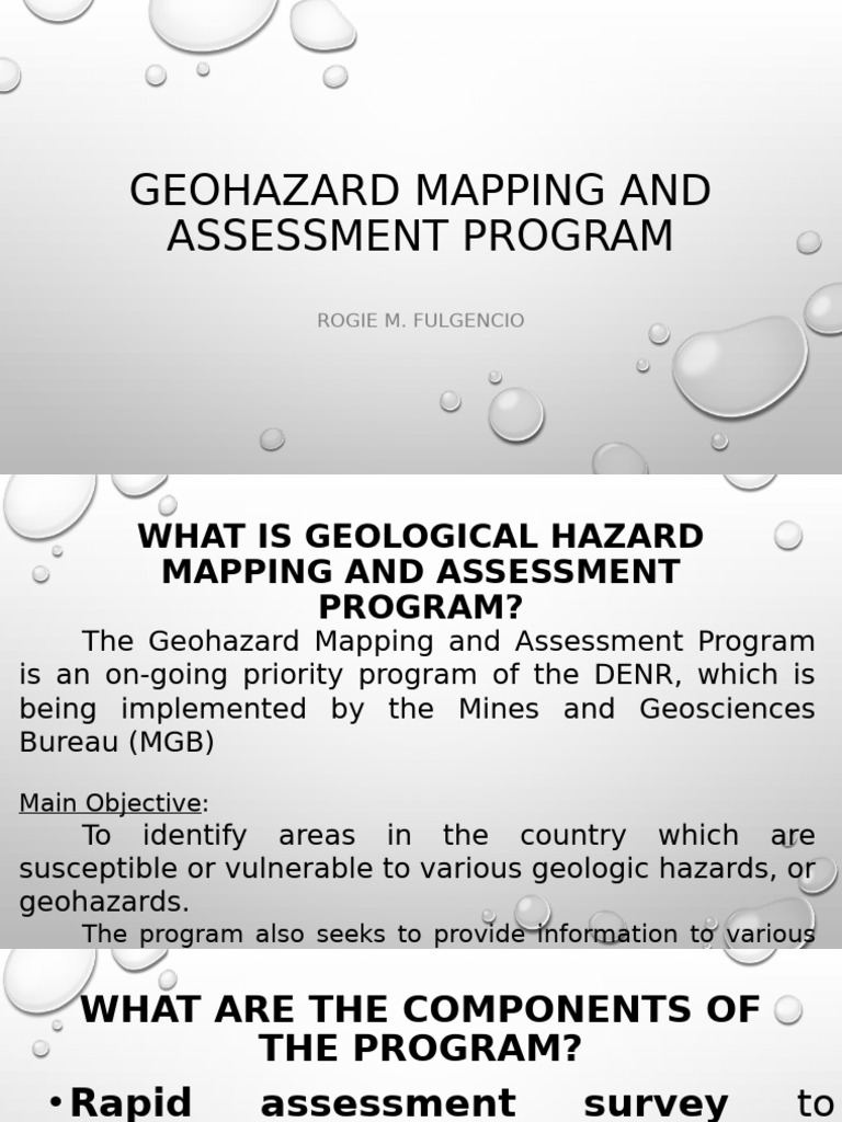 Geohazard Mapping and Assessment Program | PDF