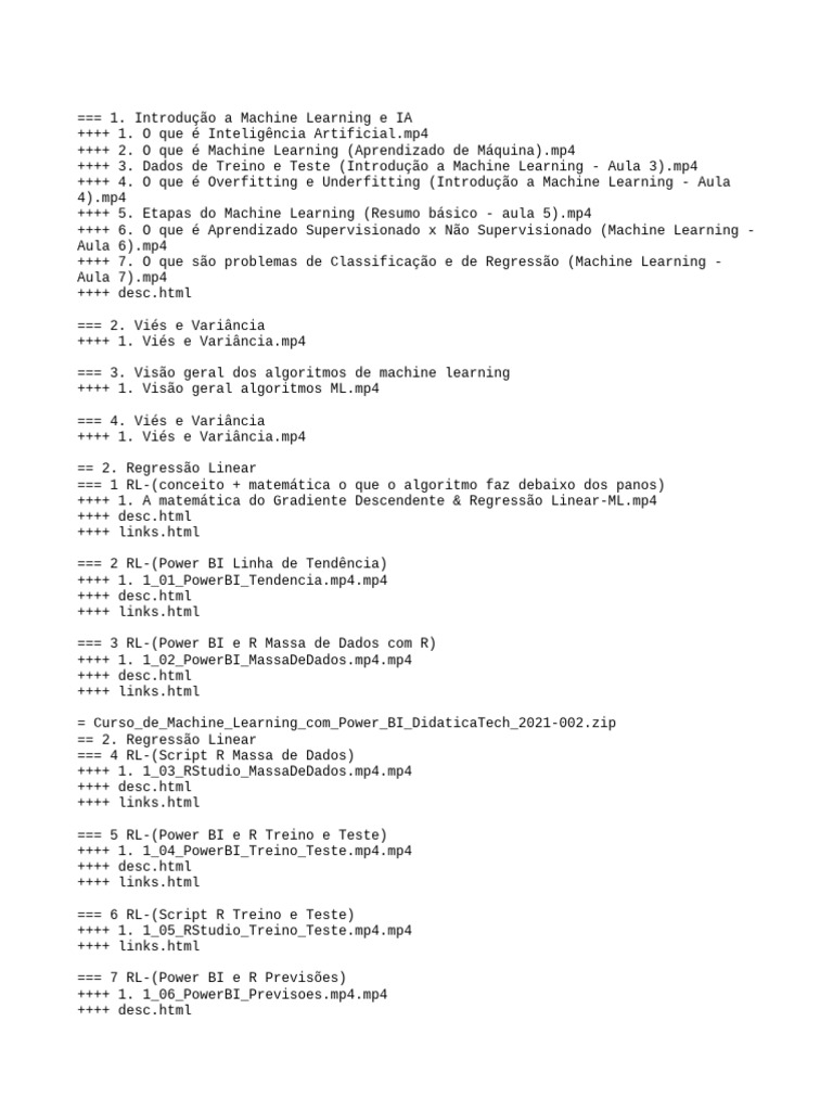 Curso de Machine Learning Com Power BI DidaticaTech 2021 | PDF