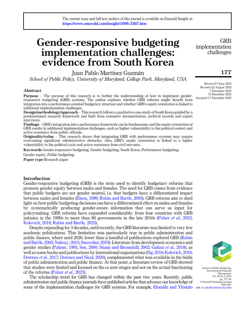 Gender Responsive | PDF