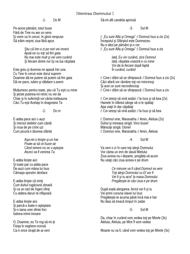 Venirea Domnului | PDF