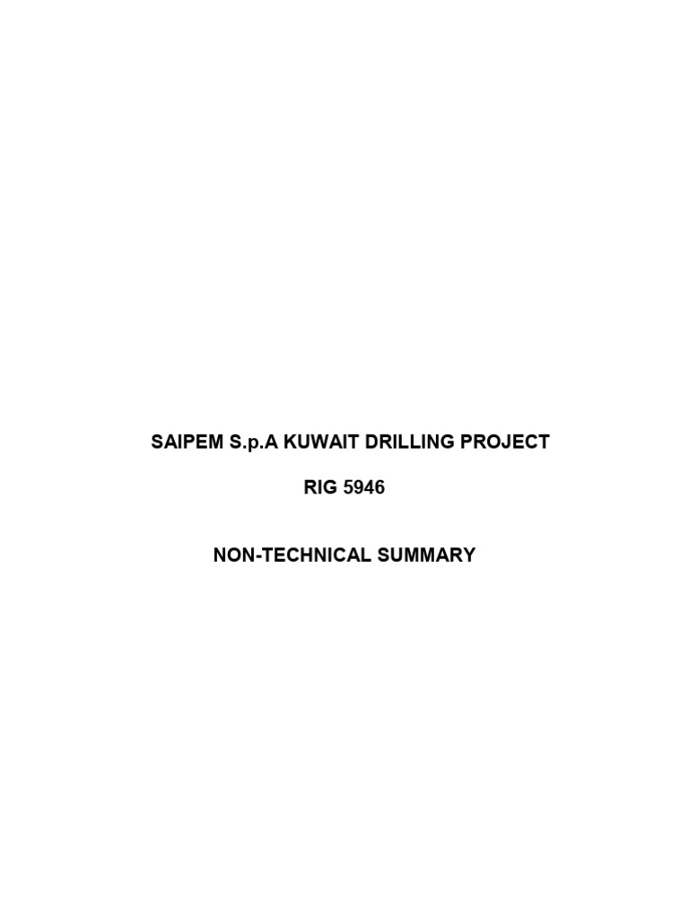 KOC Drilling Operation 002 | PDF