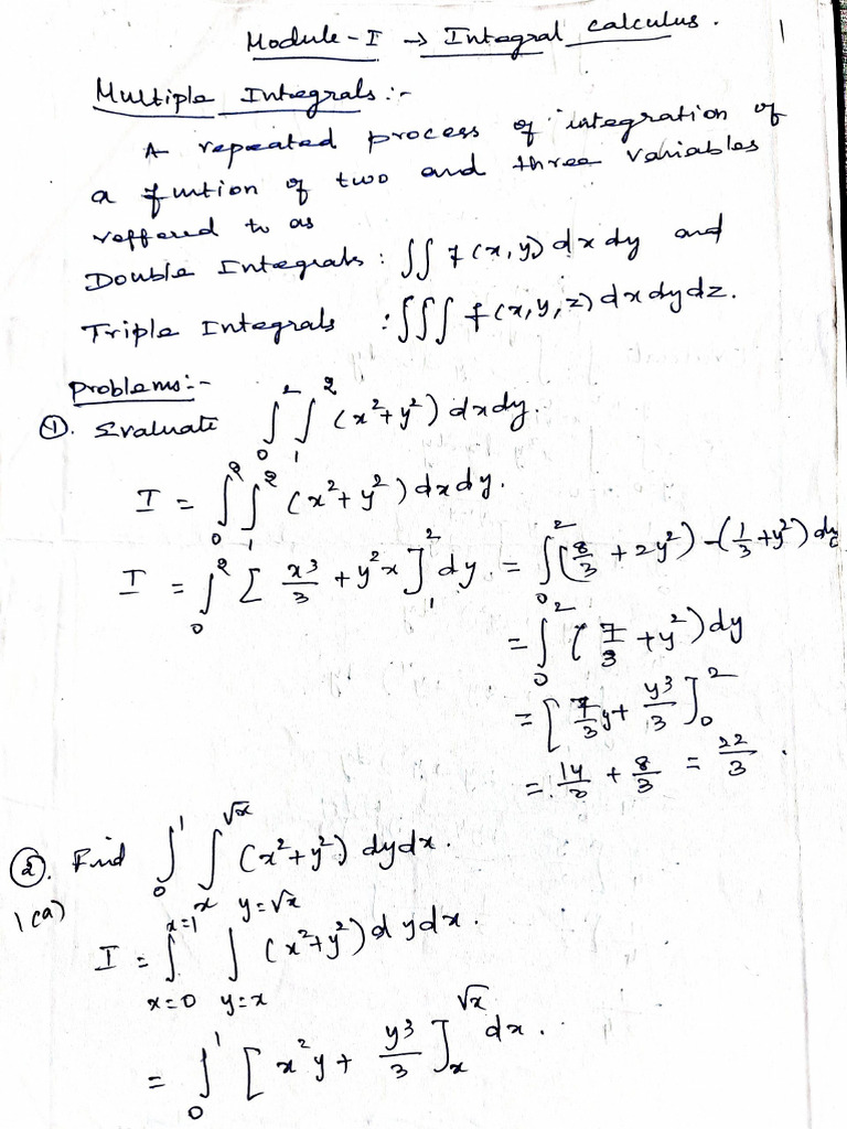Mod 1 - Integral Calculus Notes | PDF