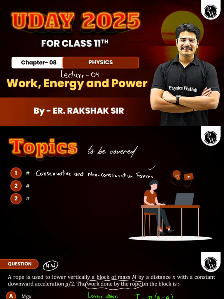 Work, Energy & Power 04 Class Notes Uday 2025 | PDF