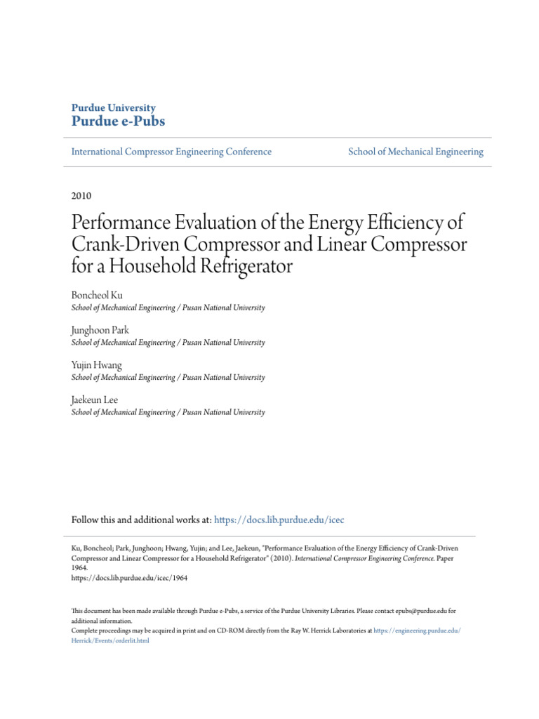 Performance Evaluation of The Energy Efficiency of Crank-Driven ...