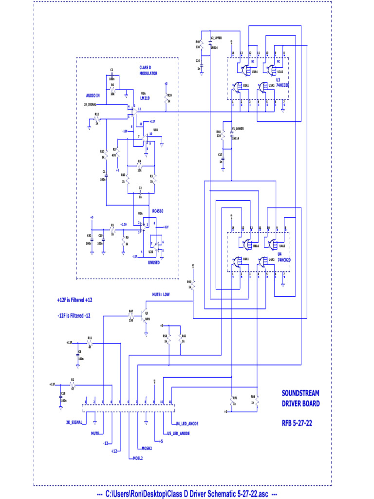 Class D Driver Schematic 5-27-2 | PDF