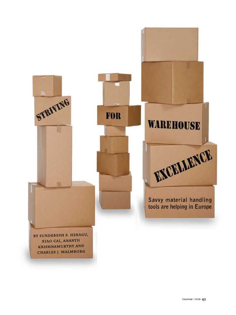 Striving For Warehouse Excellence - 1 | PDF