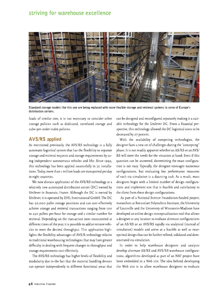 Striving For Warehouse Excellence - 4 | PDF