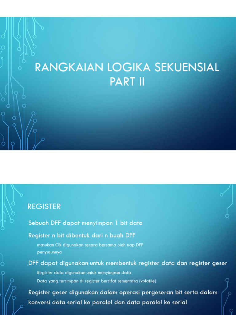 Kuliah 13 Rangkaian Sekuensial 2 | PDF