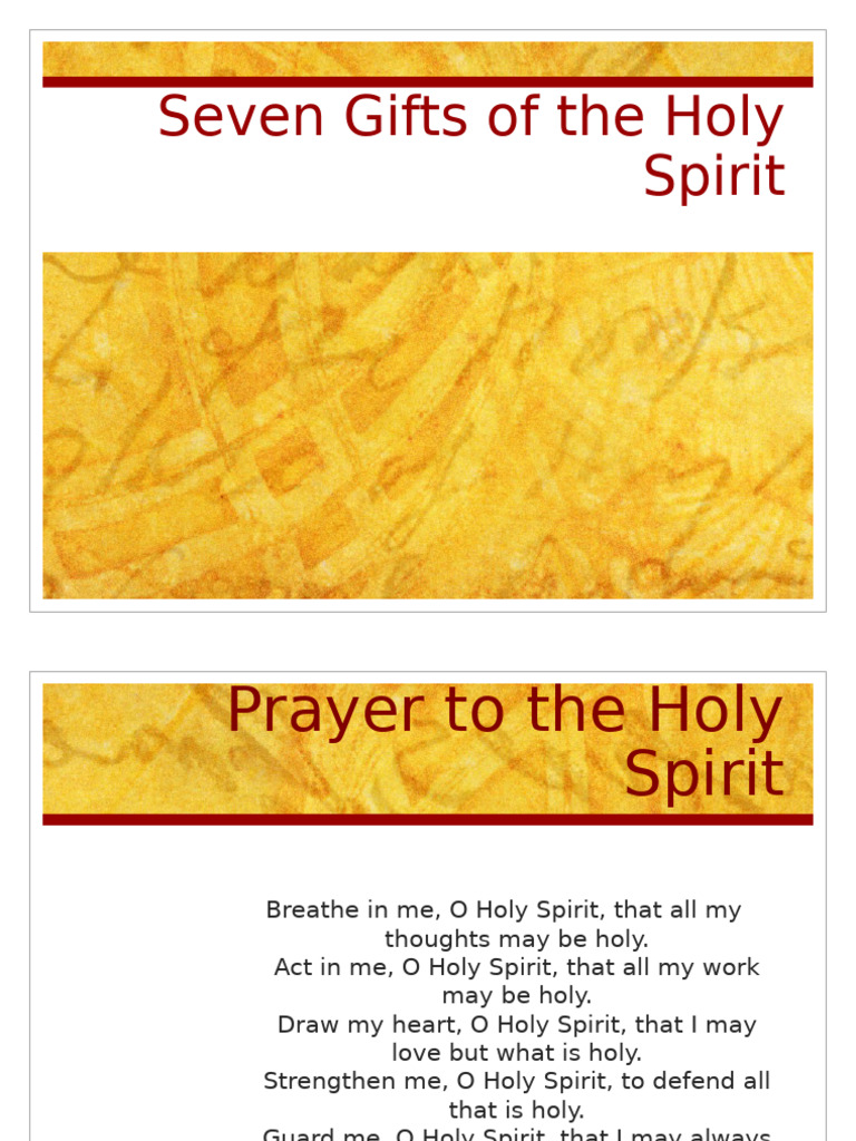 Gifts of Holy Spirit Powerpoint | PDF