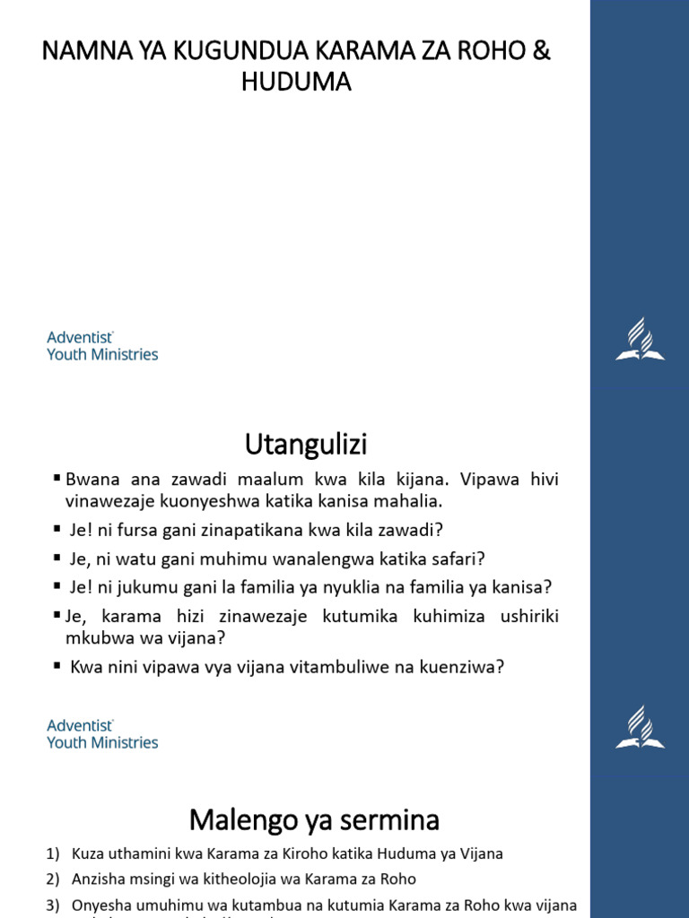 Kugundua Karama Za Roho Na Huduma | PDF