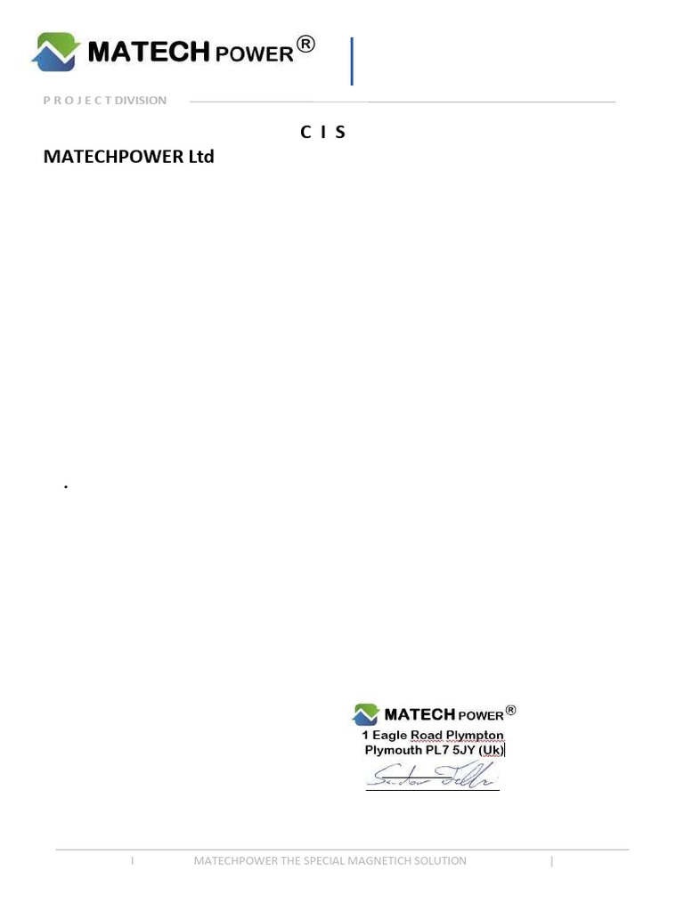 Matechpower LTD CIS 2022 | PDF