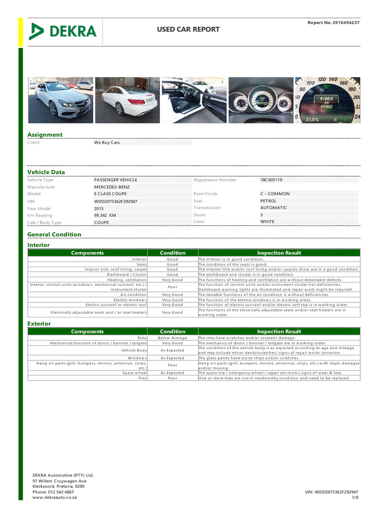 Used Car Report: Assignment | PDF