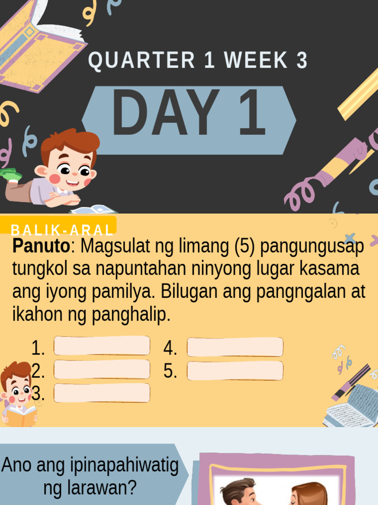G5Q1 Week 3 Filipino | PDF