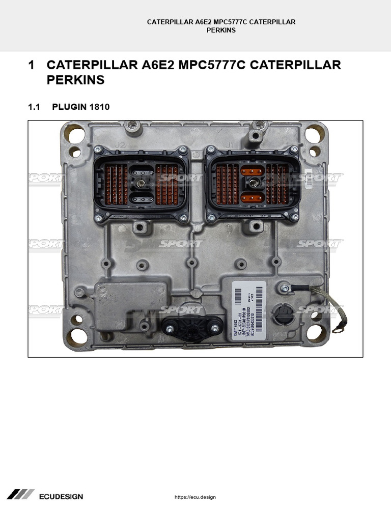 Denso A6e2 mpc5777c Caterpillar Perkins | PDF