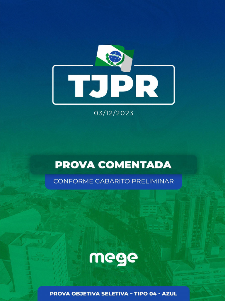TJPR 2023 - Prova Comentada | PDF