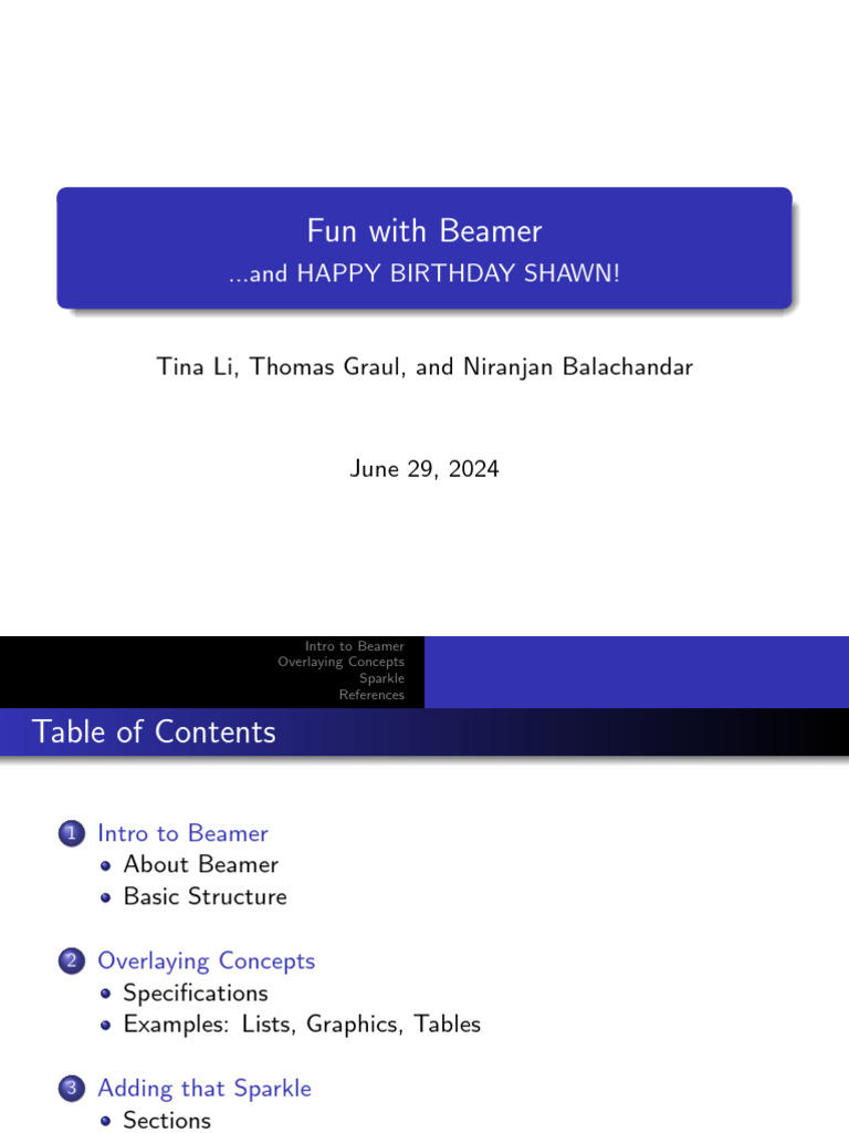 Beamer Tutorial | PDF