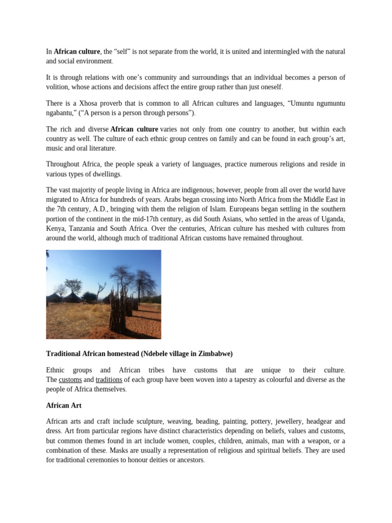 Africa Culture | PDF