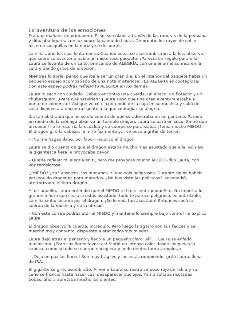 La Aventura de Las Emociones | PDF