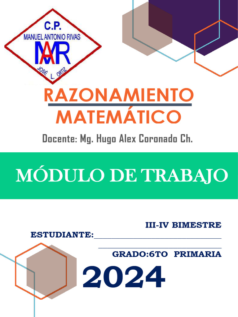 6to P Raz Mat 2024 Iii - Iv Bim | PDF